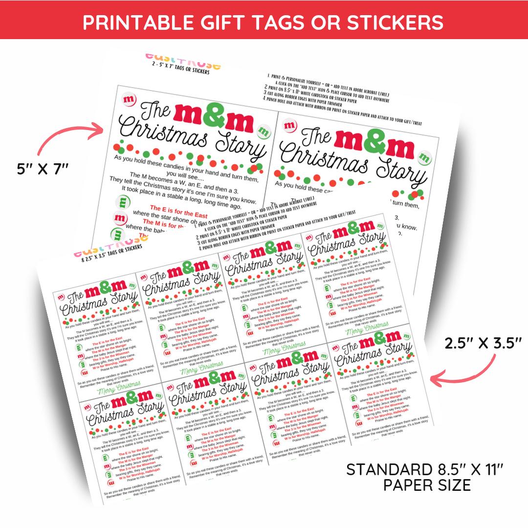 M&M Christmas Nativity Story Printable Gift Tags: Nativity Poem ...