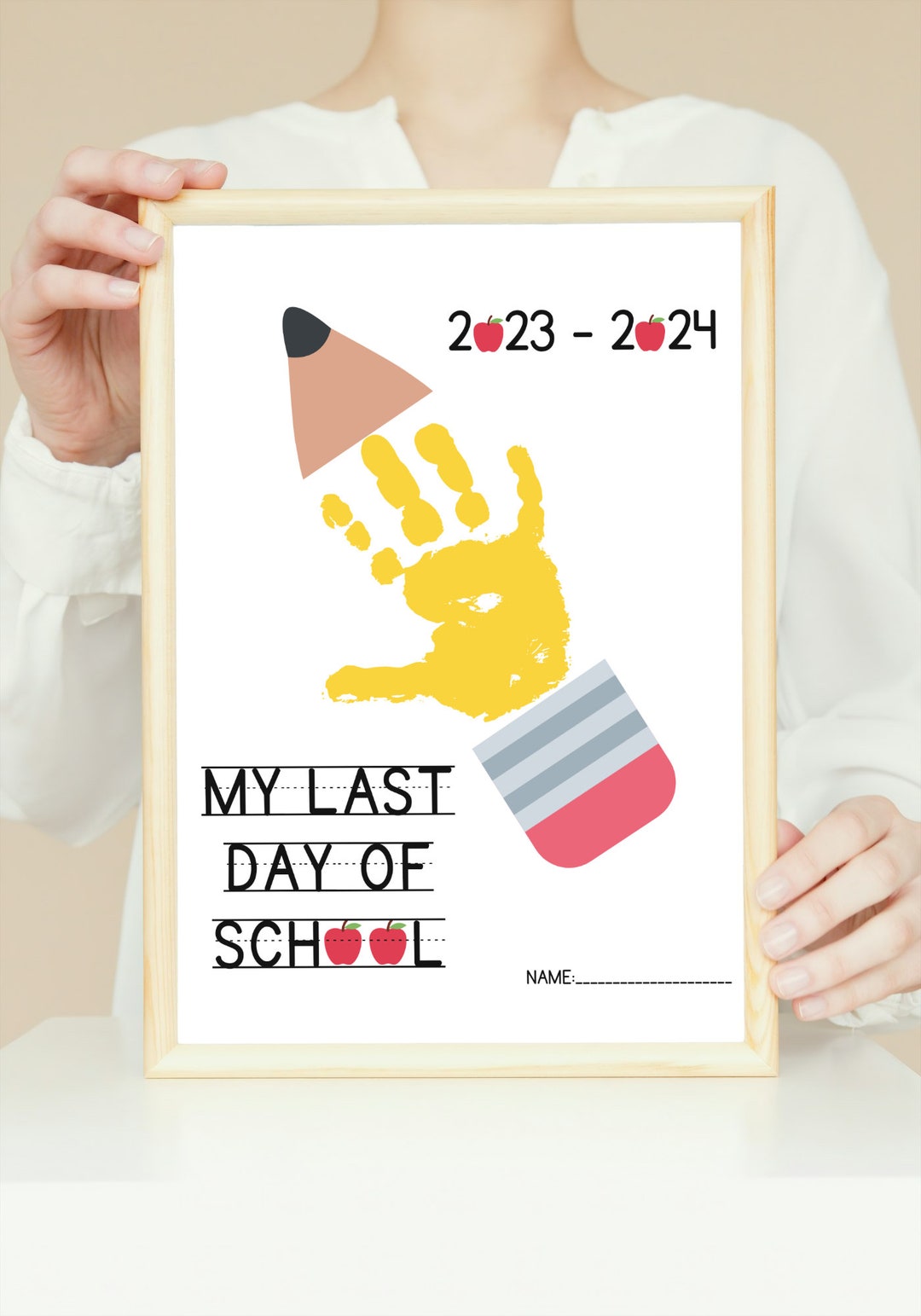Last Day of School Handprint Craft Preschool Graduation Memory Keepsake ...