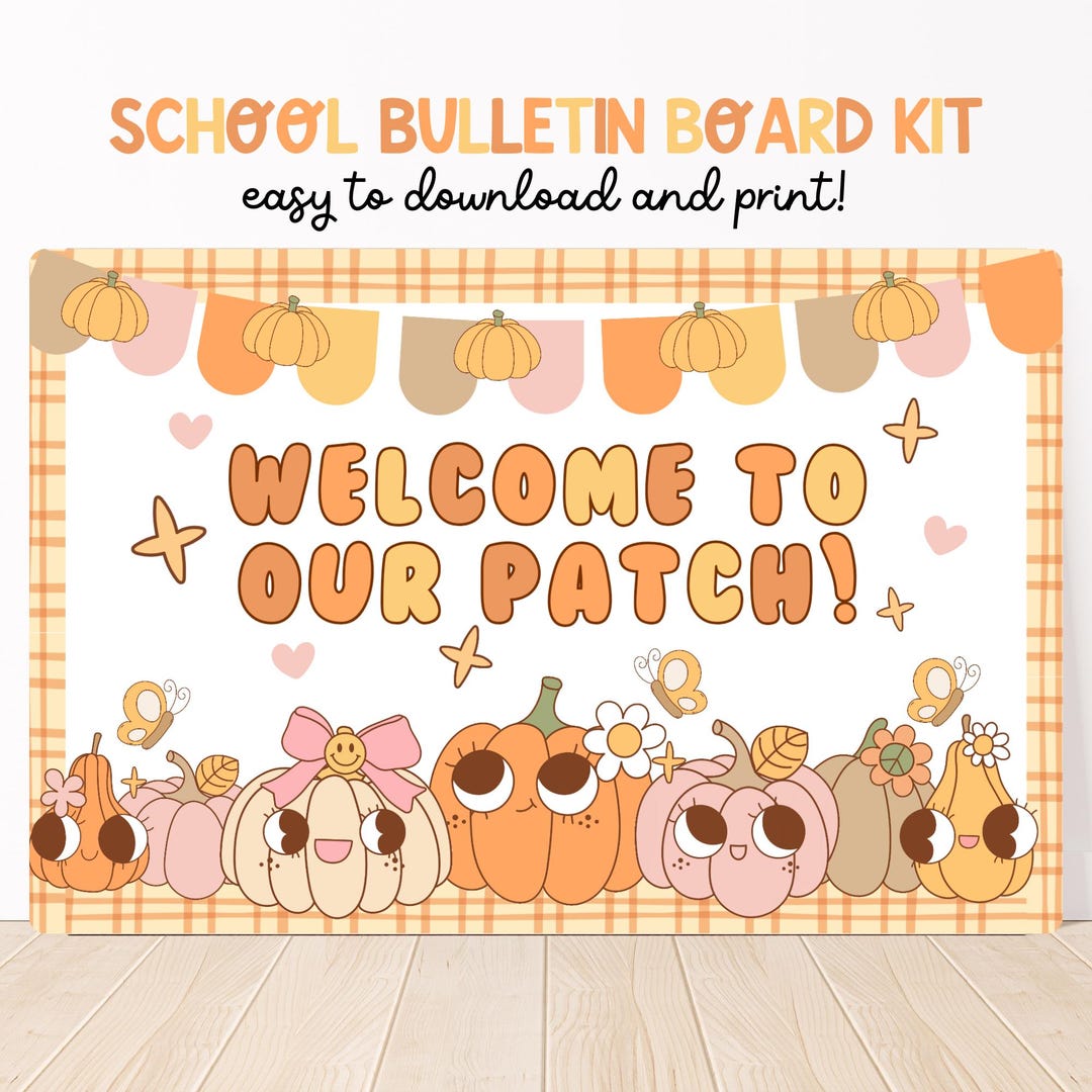 Pumpkin Patch Classroom Bulletin Board Kit: Fall Decor (PDF Download ...