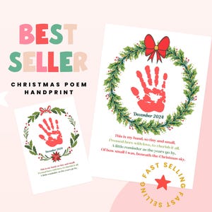 Grinch Christmas Handprint Poem Art: Preschool Keepsake (digital ...