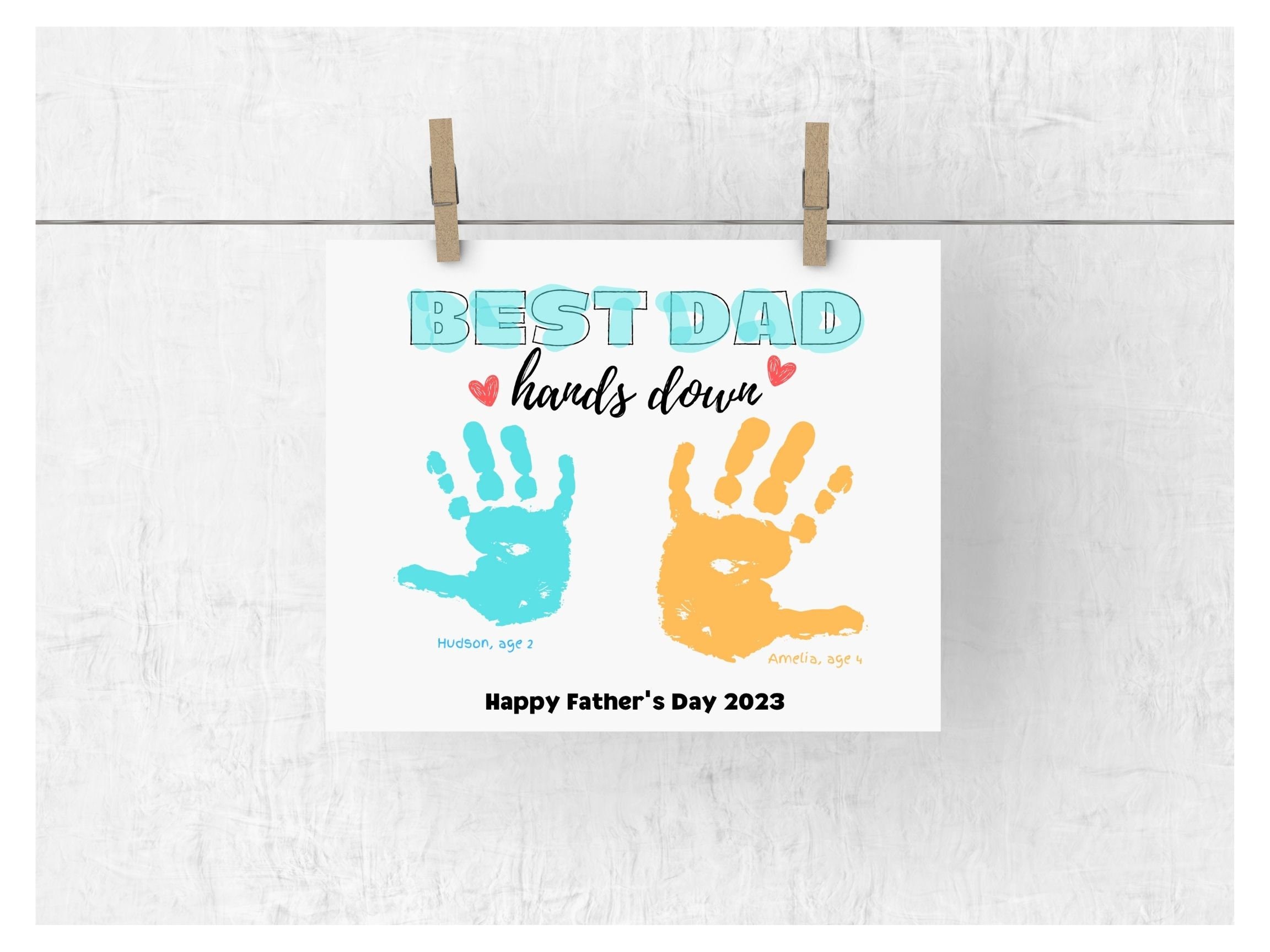 Hands Down Best Dad | Fathers Day Handprint Craft | Hands Down Sign ...
