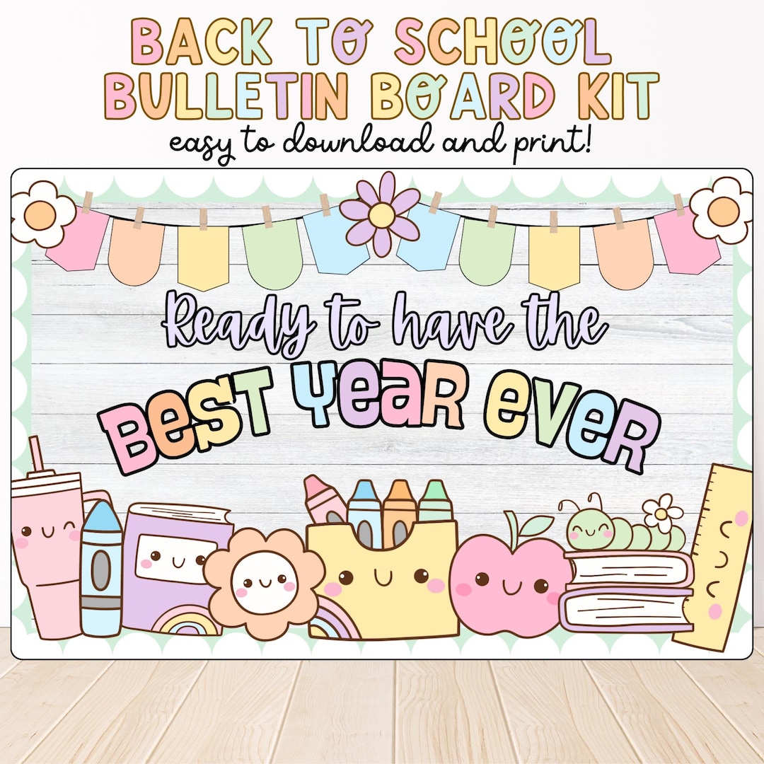 Groovy Classroom Decor: Back to School Bulletin Board Kit (digital ...
