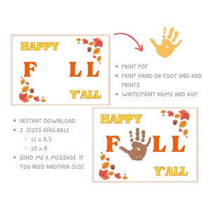 Fall Handprint Craft | Fall Craft for Kids | Fall Handprint Art ...
