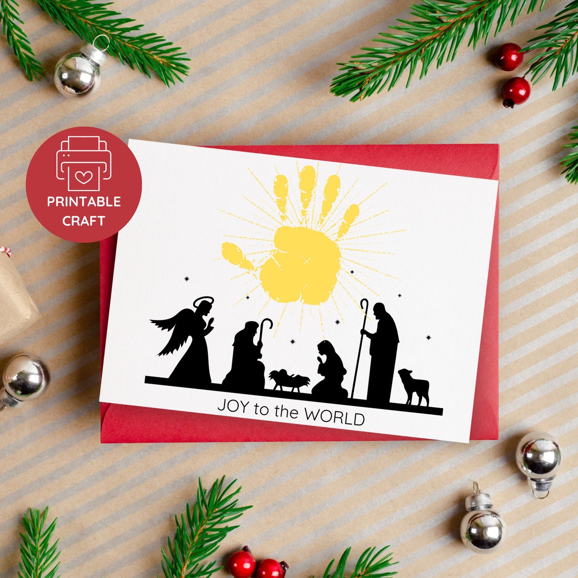 Printable Nativity Christmas Handprint Art Craft Sunday - Etsy