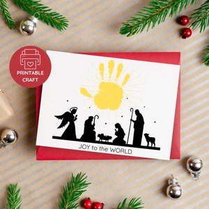 Printable Nativity Christmas Handprint Art Craft, Sunday School Craft ...