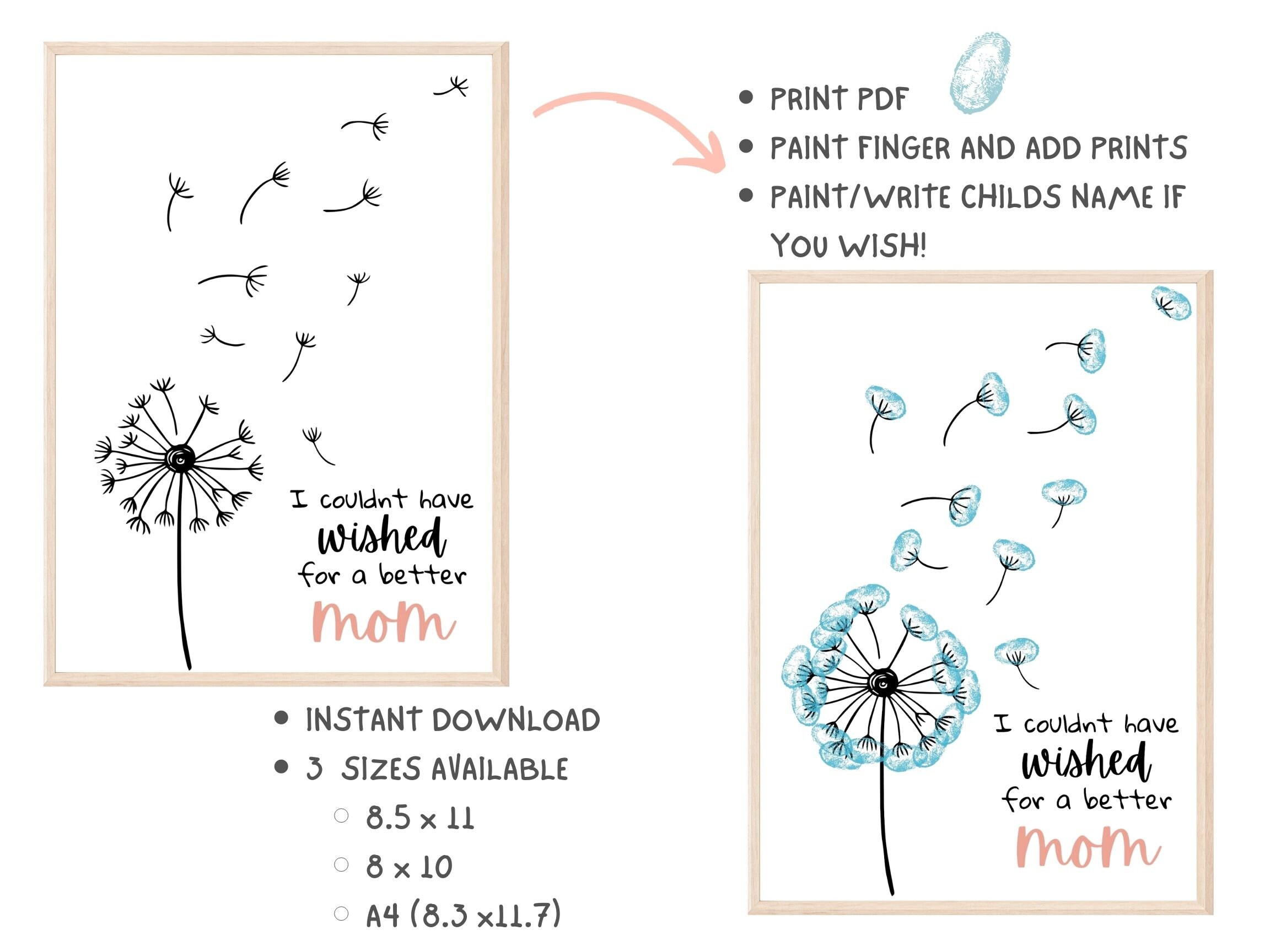 Mother's Day Flower Printable Kids' Handprint Keepsake Teacher and ...