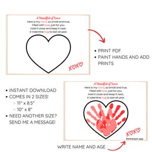 Valentines Handprint Poem, Valentines Handprint Craft, Diy Kid Crafts ...