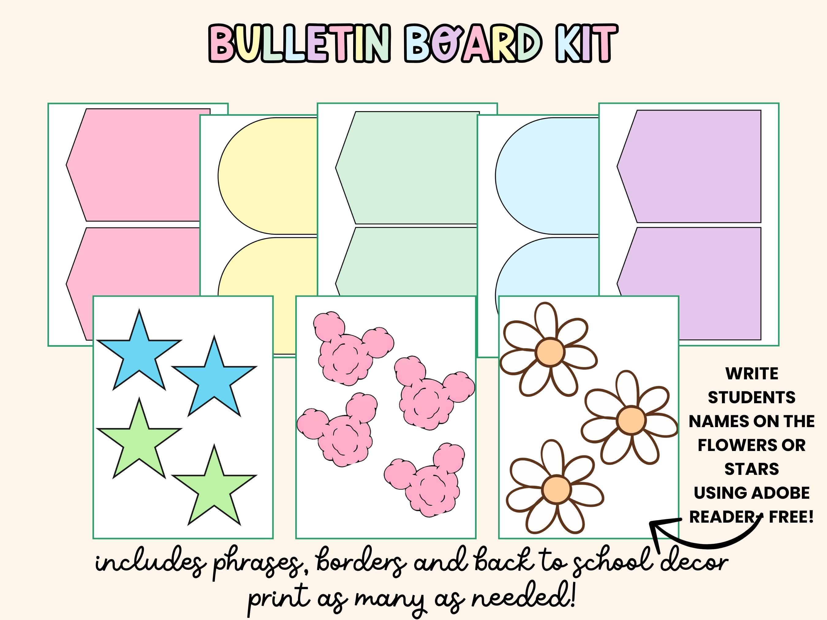Back to School Bulletin Board Kit: Classroom Decor (digital Download ...