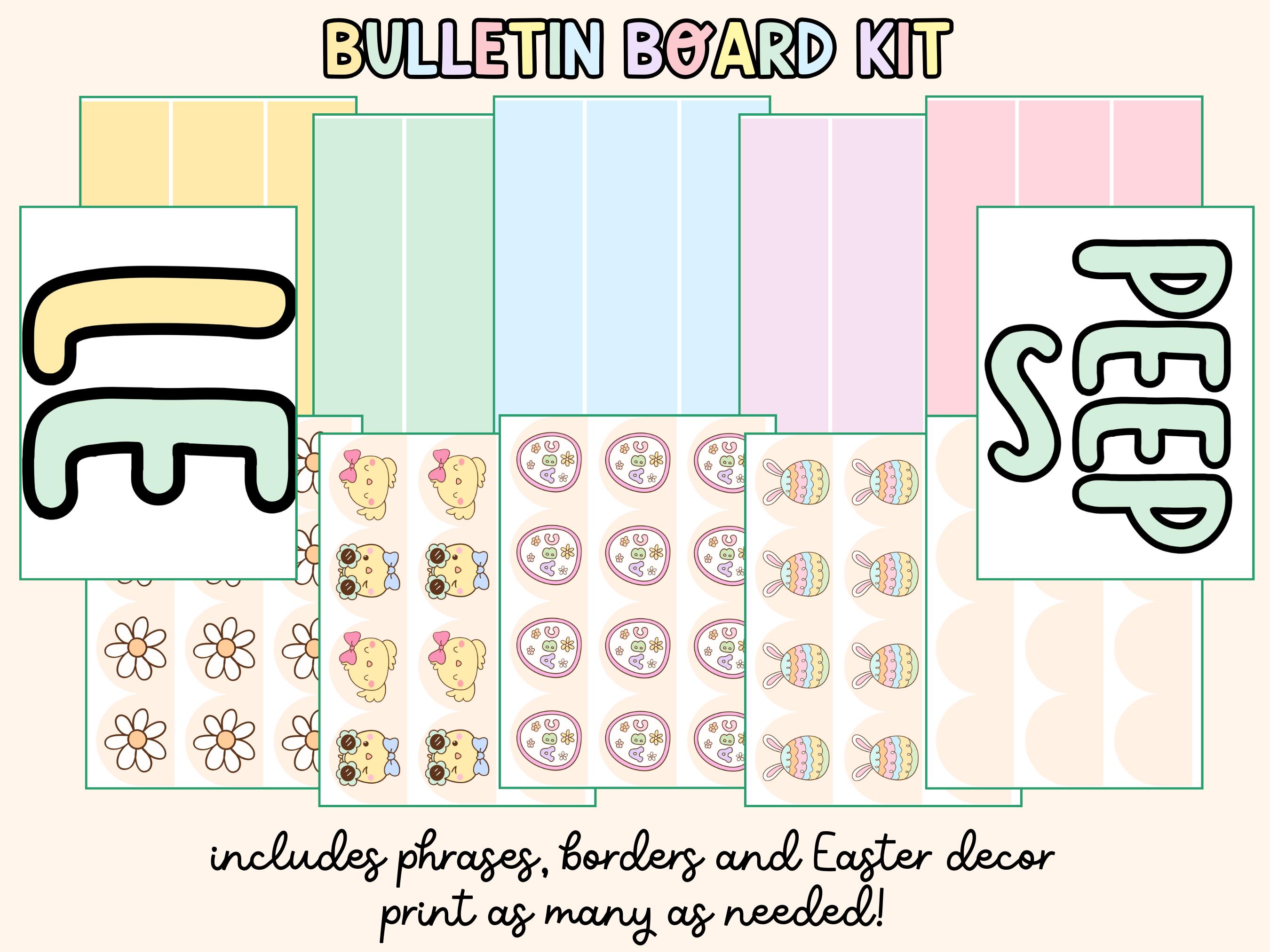 Easter Bulletin Board Kit: Spring Classroom Decor (printable) - Etsy