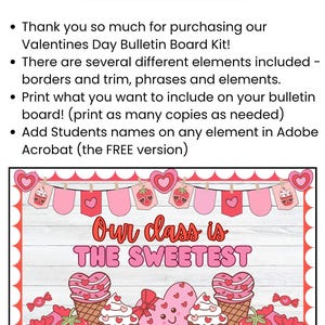 Valentine's Day Bulletin Board Kit: February Classroom Decor (printable ...