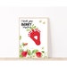 Mothers Day Footprint Crafts, Footprint Art Strawberry, Footprint ...