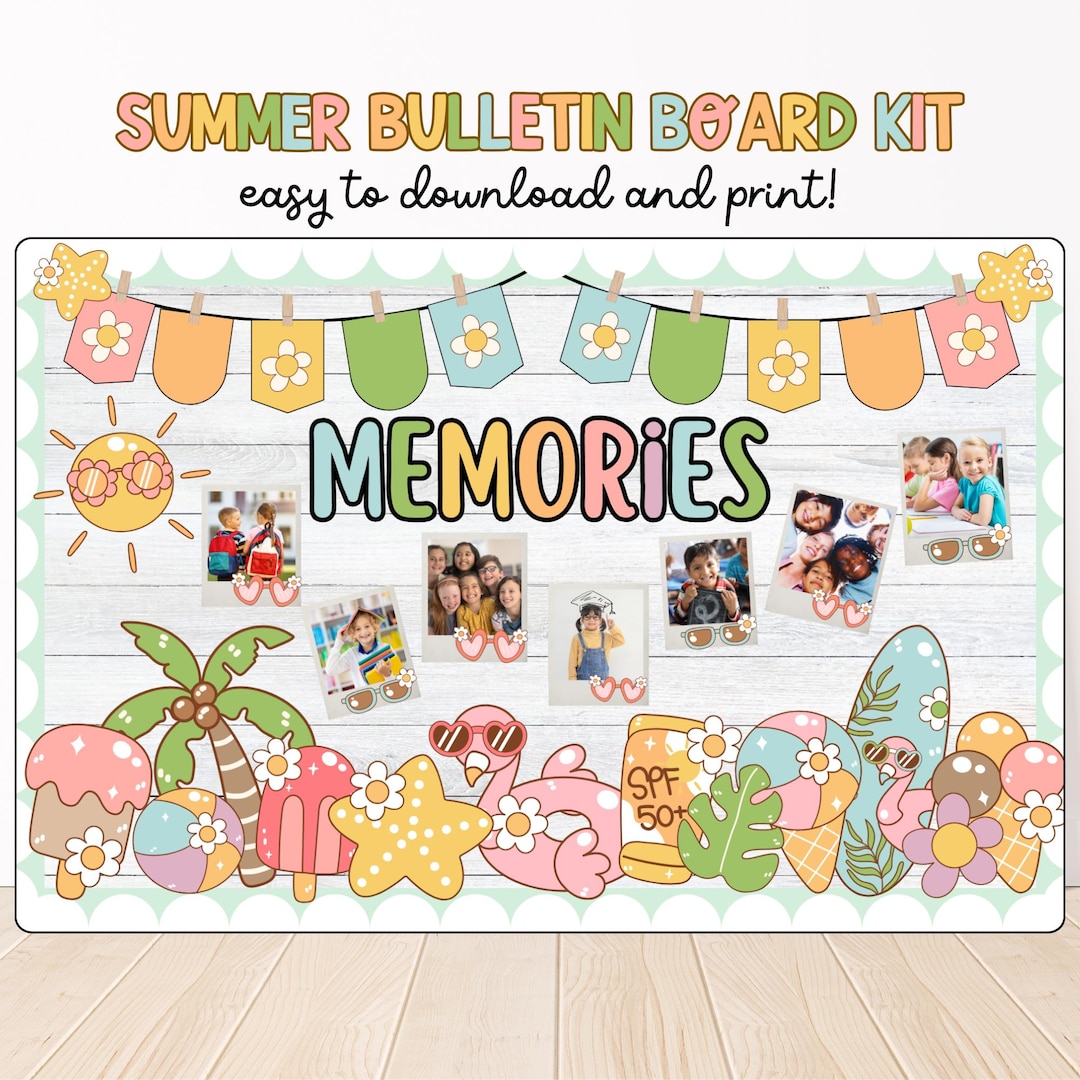End of School Bulletin Board Kit: Summer Classroom Decor (digital ...