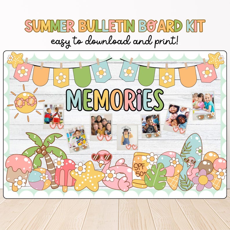 End of School Bulletin Board Kit: Summer Classroom Decor (digital ...