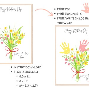Mothers Day Handprint Art, Mothers Day Handprint Craft, Handprint ...