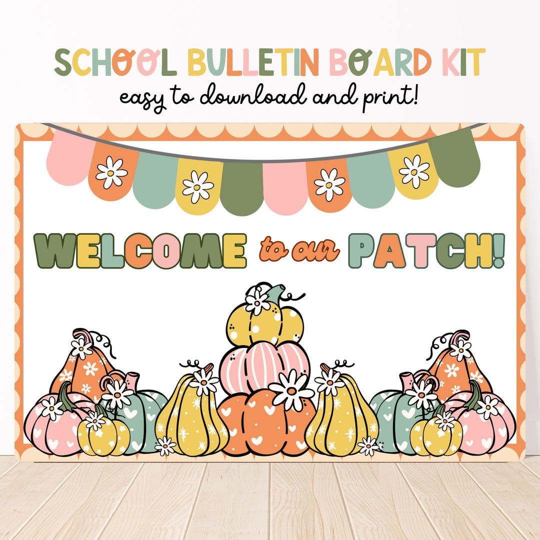 Fall Pumpkin Classroom Bulletin Board Kit (digital Download) - Etsy