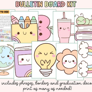 Groovy Classroom Decor: Back to School Bulletin Board Kit (digital ...