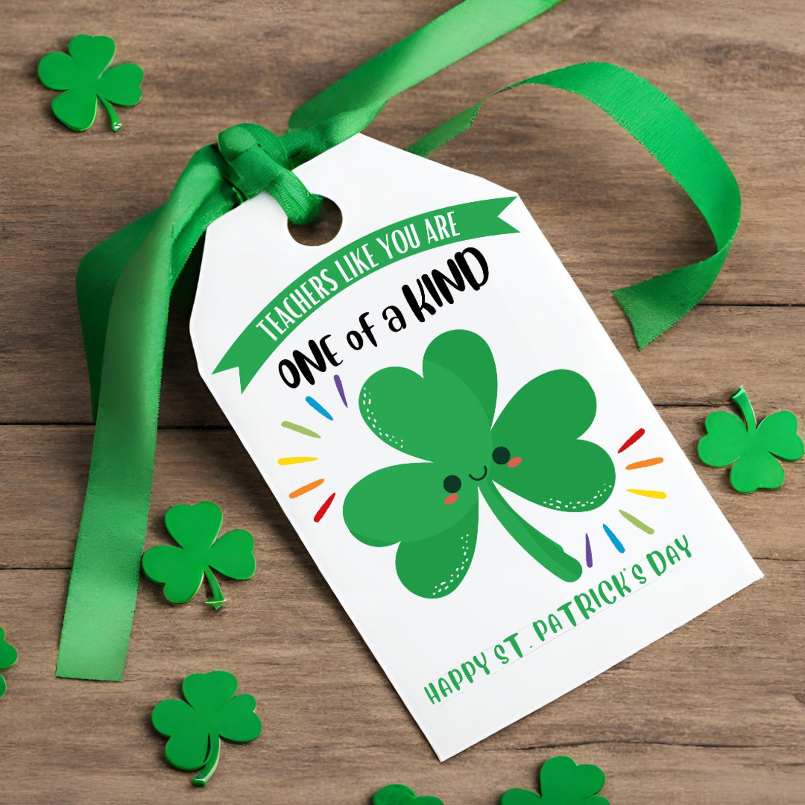 Printable Happy St Patricks Day Gift Tag, St Patricks Day TEACHER Treat ...