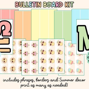 Summer Bulletin Board Kit: End of Year Classroom Decor (digital ...