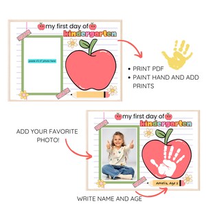 First Day of School Handprint Craft | Back to School Printable | Memory ...