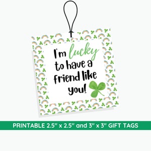 Printable Happy St Patricks Day Gift Tag, St Patricks Day SWEET Treat ...