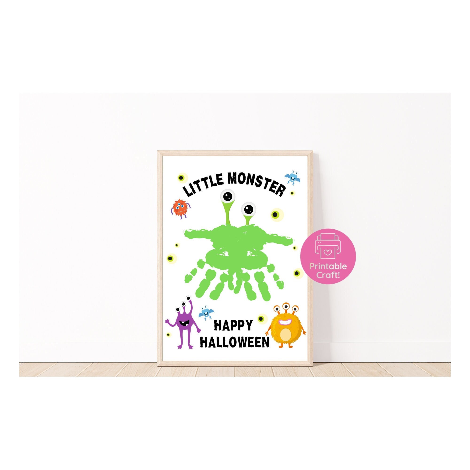 Halloween Handprint Craft Halloween Kids Craft Kit Little Monster ...