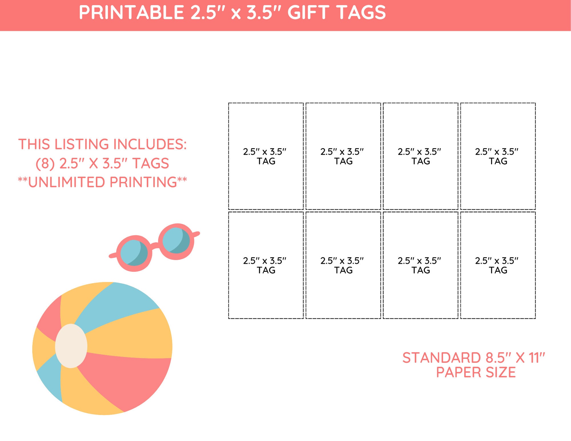 Summer Gift Tag for Teacher Teacher Gift Printable Thank You End of ...