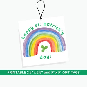 Printable Happy St Patricks Day Gift Tag, St Patricks Day SWEET Treat ...