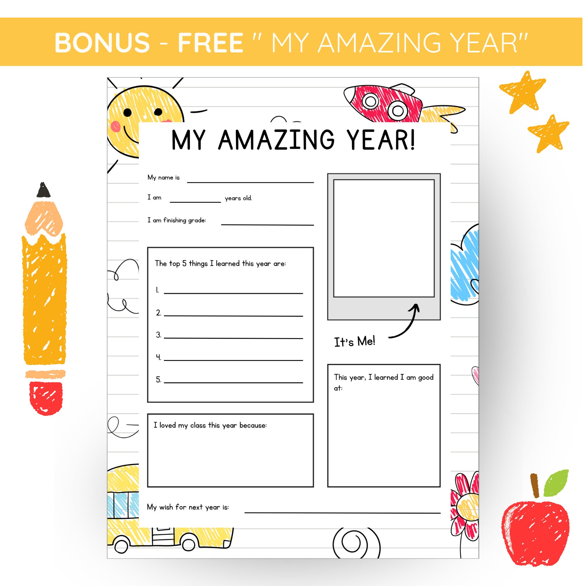 Last Day of School Handprint Craft Preschool Graduation Memory Keepsake ...