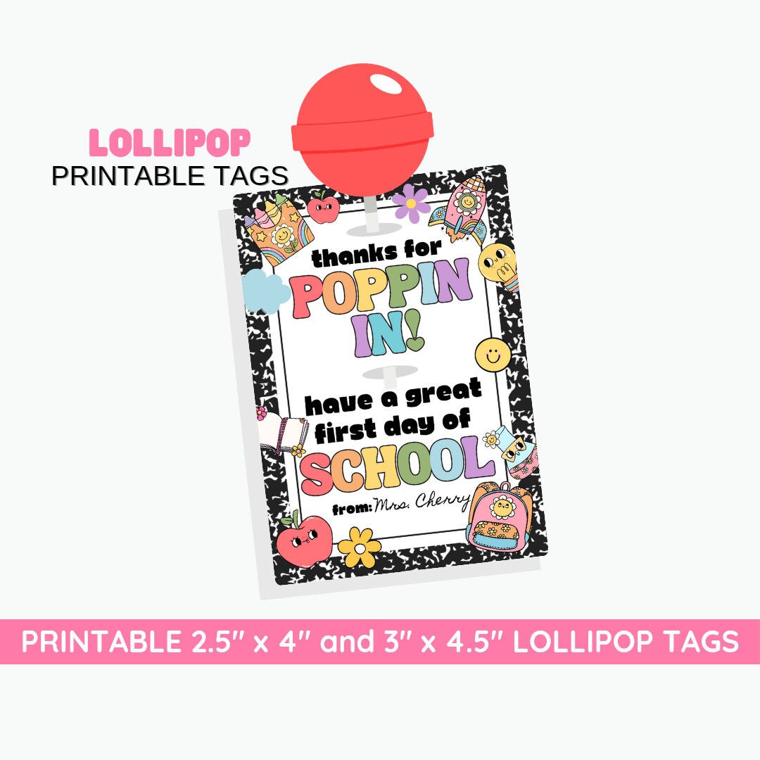 Happy First Day of School Tags, First Day of School Gift Tag, Back to ...
