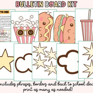 Popcorn Back to School Bulletin Board Kit: Classroom Door Decor (PDF ...