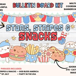 4th of July Bulletin Board Kit: Patriotic Classroom Decor (digital ...