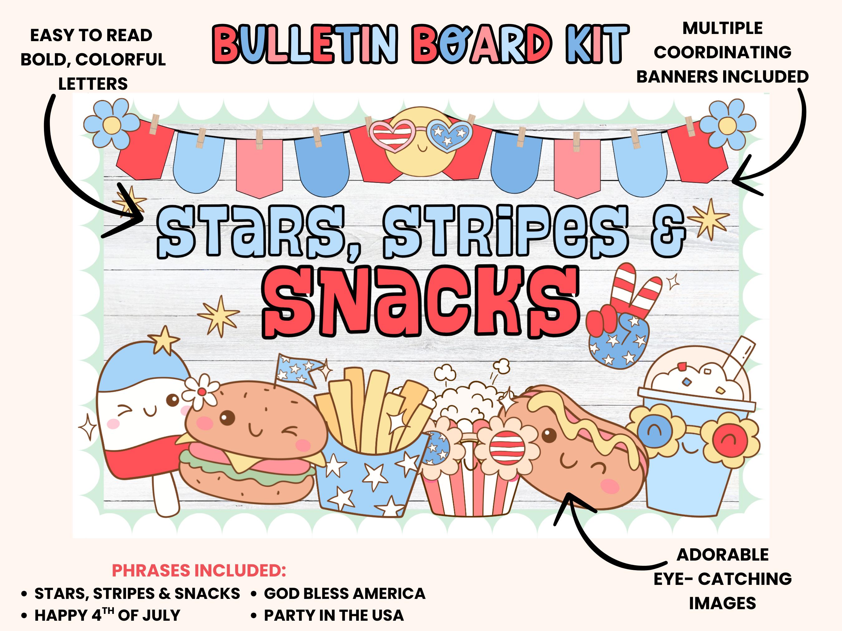 4th of July Bulletin Board Kit: Patriotic Classroom Decor (digital ...