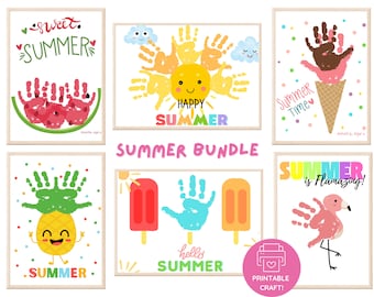 Summer Handprint Craft Summer Craft for Kids Summer Handprint Art ...