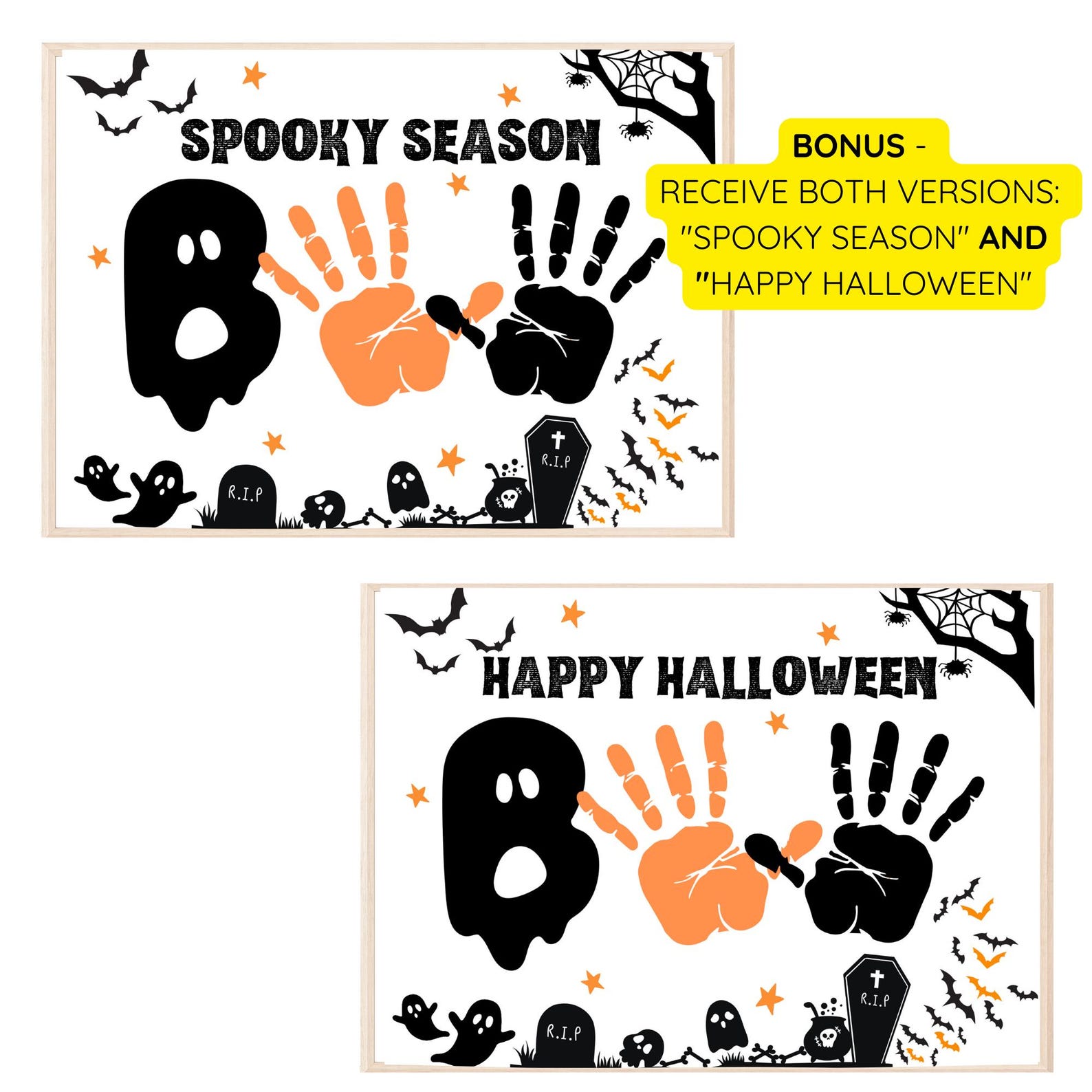 Halloween Handprint Craft: BOO Activity, Classroom Decor (PDF) - Etsy