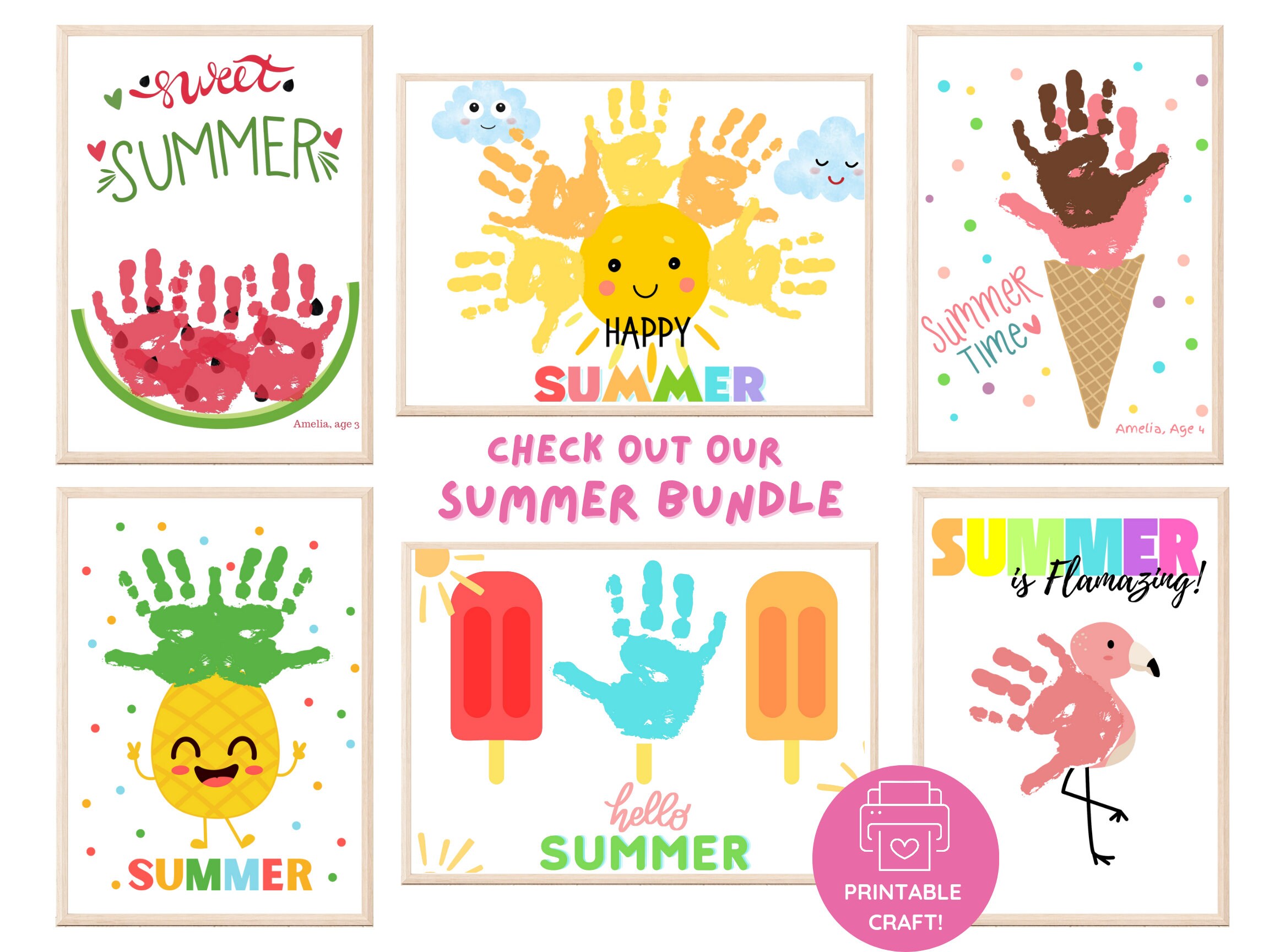 Ice Cream Handprint Art Toddler Preschool Craft Summer Craft Summer ...