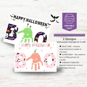 Halloween Handprint Craft Bundle | Halloween Handprint Art | Pumpkin ...