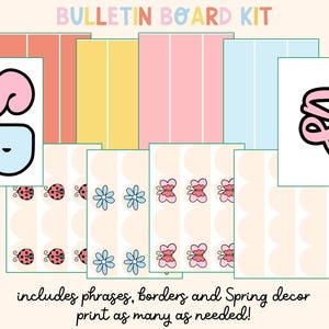 Spring Classroom Bulletin Board Kit: Printable Decor (digital Download ...