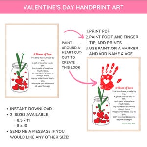 Valentines Handprint Poem Art - Valentines Day Keepsake - Love Kids ...