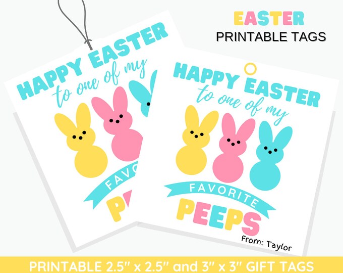 Easter Treat Bag Topper - Easter Printable - My Favorite Peeps ...