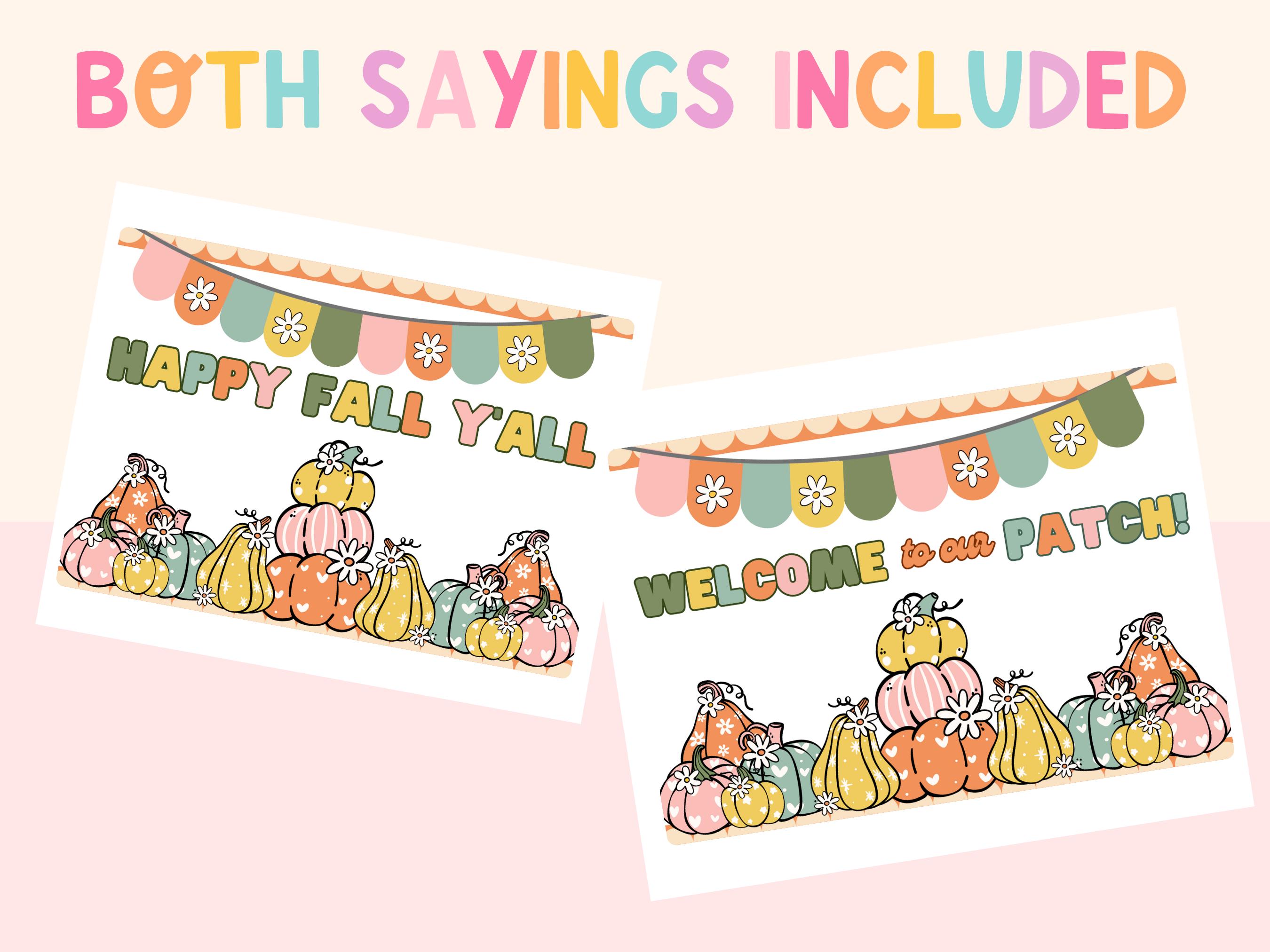 Happy Fall Y'all Bulletin Board Kit: Classroom Decor (digital Download ...