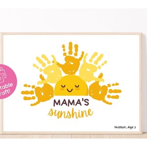 Mothers Day Crafts Preschool Printables You Are My Sunshine | Handprint ...