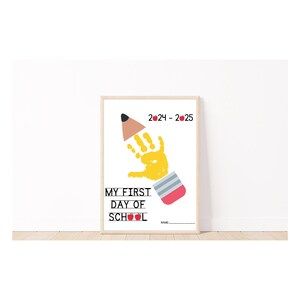 First Day of School Handprint Craft Back to School Printable Memory ...