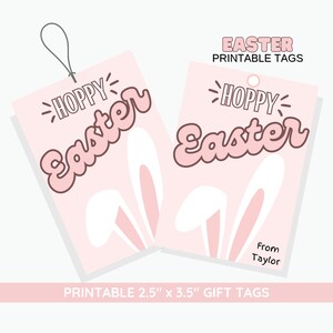 Hoppy Easter Gift Tag, Easter Tags Printable, Easter Treat Tags ...