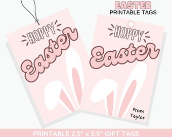 Printable Hoppy Easter Gift Tag (digital Download) - Etsy