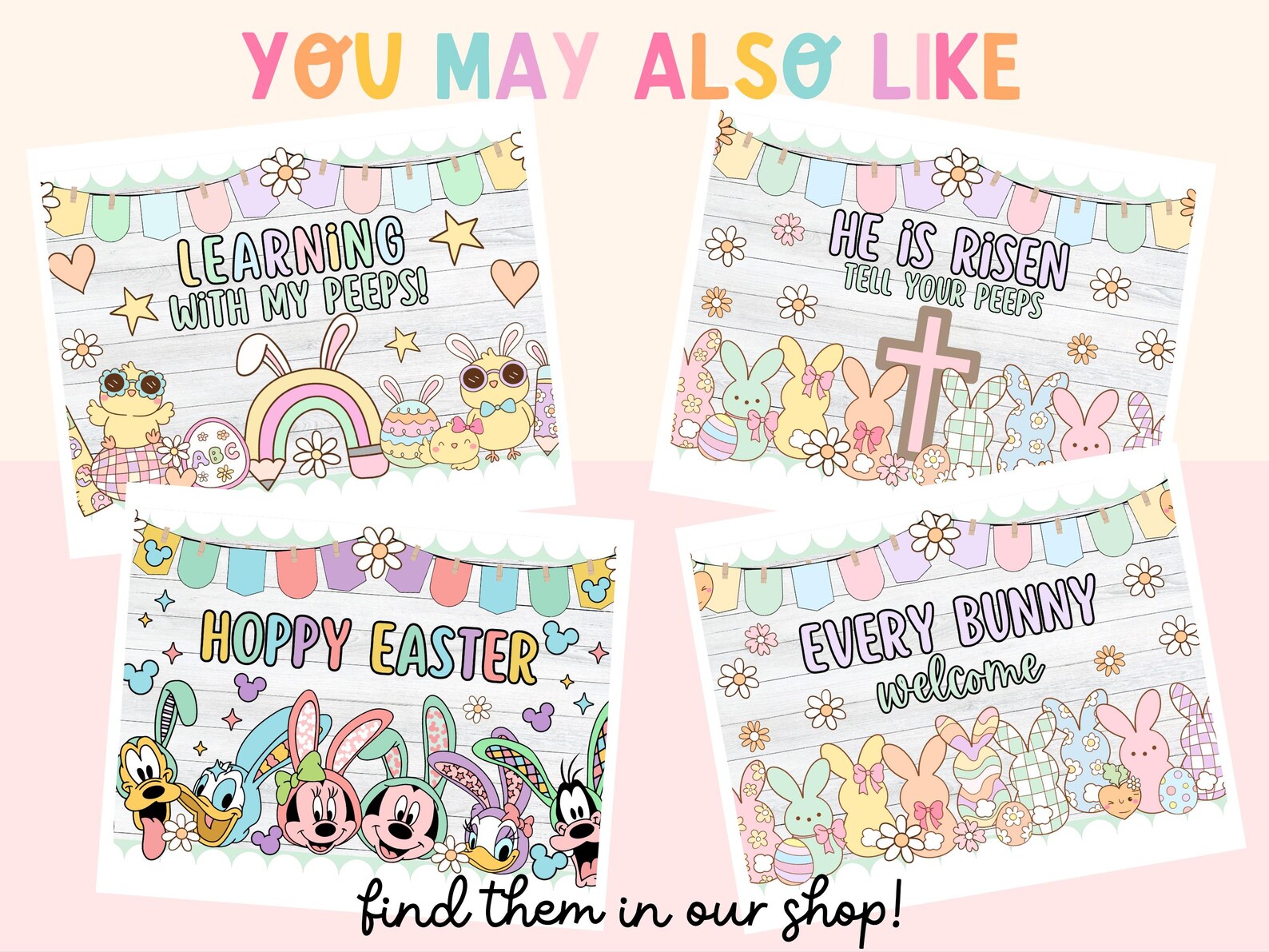 Easter Bulletin Board Kit: Spring Classroom Decor (printable) - Etsy
