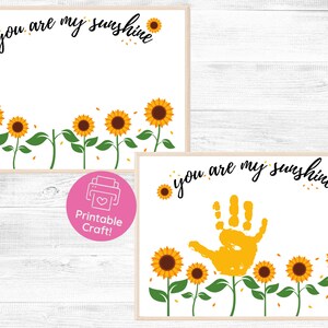 Sunflower Handprint Craft Fall Handprint Art Handprint - Etsy Canada