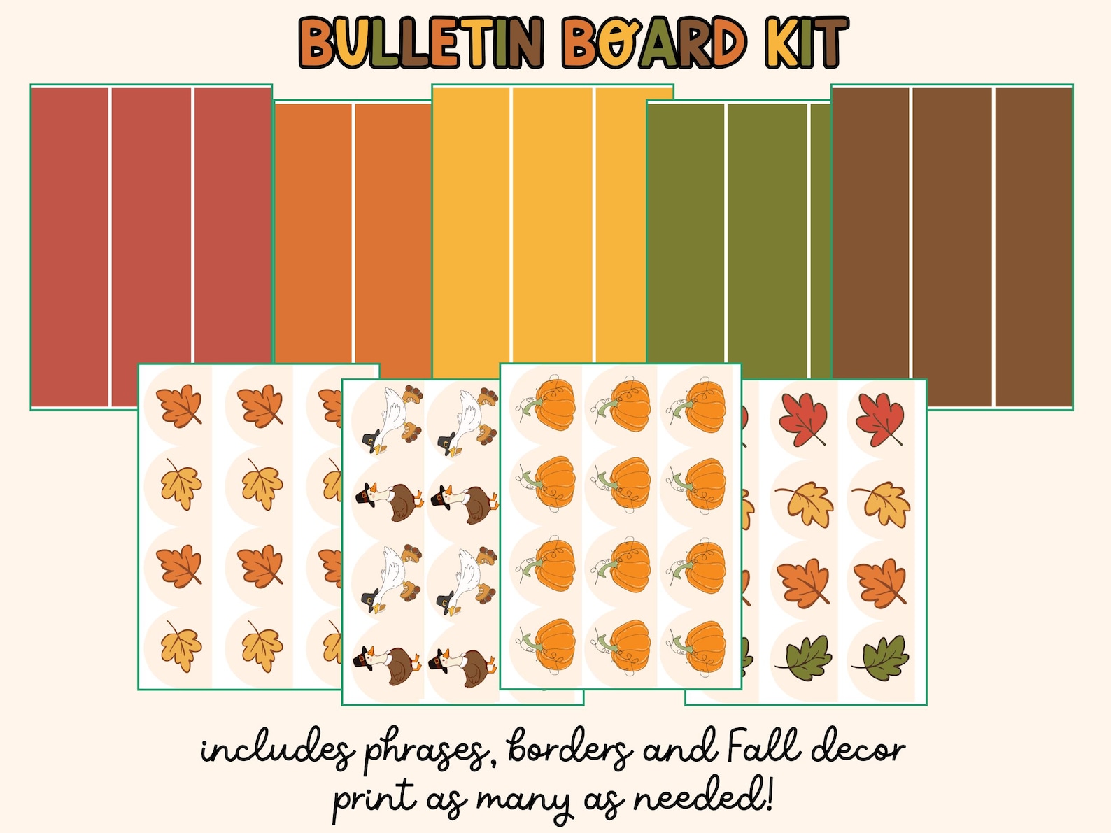 Thanksgiving Silly Goose Bulletin Board Kit: Printable November ...