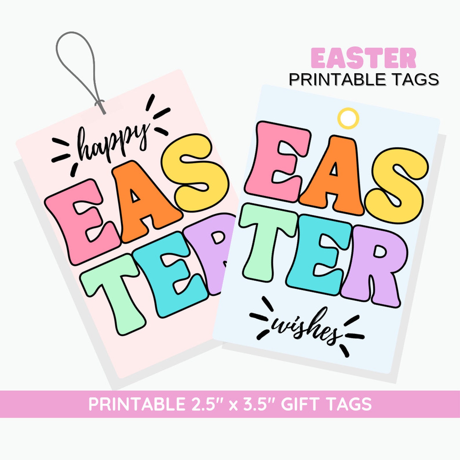Easter Gift Tag Printable, Easter Basket Tag, Easter Printable, Easter ...