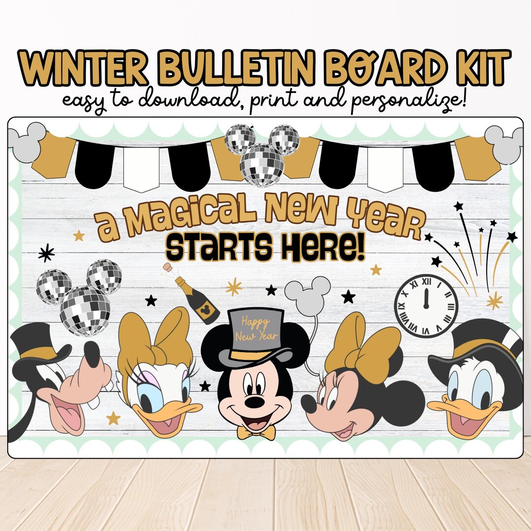 New Years Bulletin Board Kit: Fun January Classroom Decor (digital ...