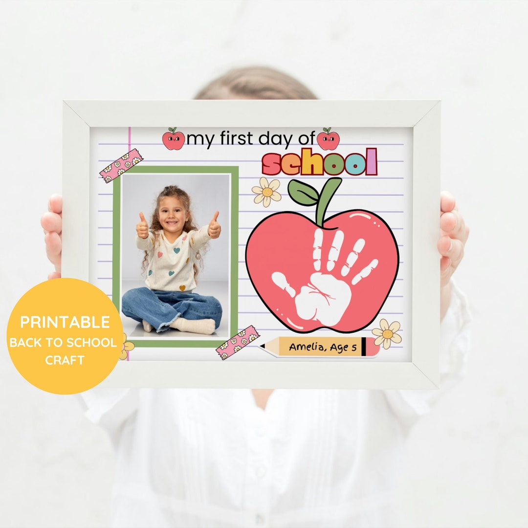 First Day of School Handprint Art: Keepsake Printable (PDF) - Etsy